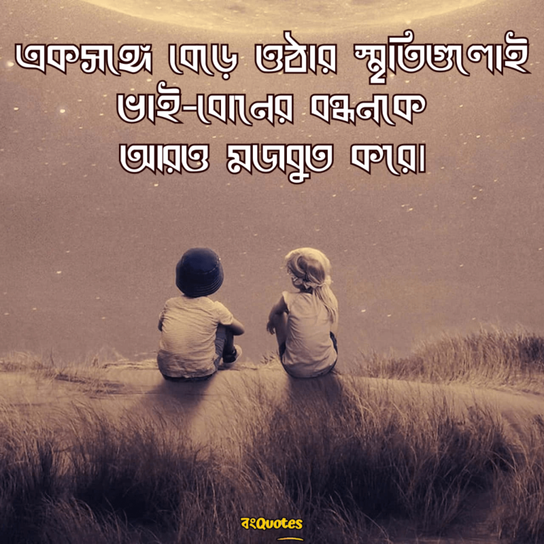 ভাই বোনের সম্পর্কের উক্তি, Bangla Quotes for Brothers and Sisters