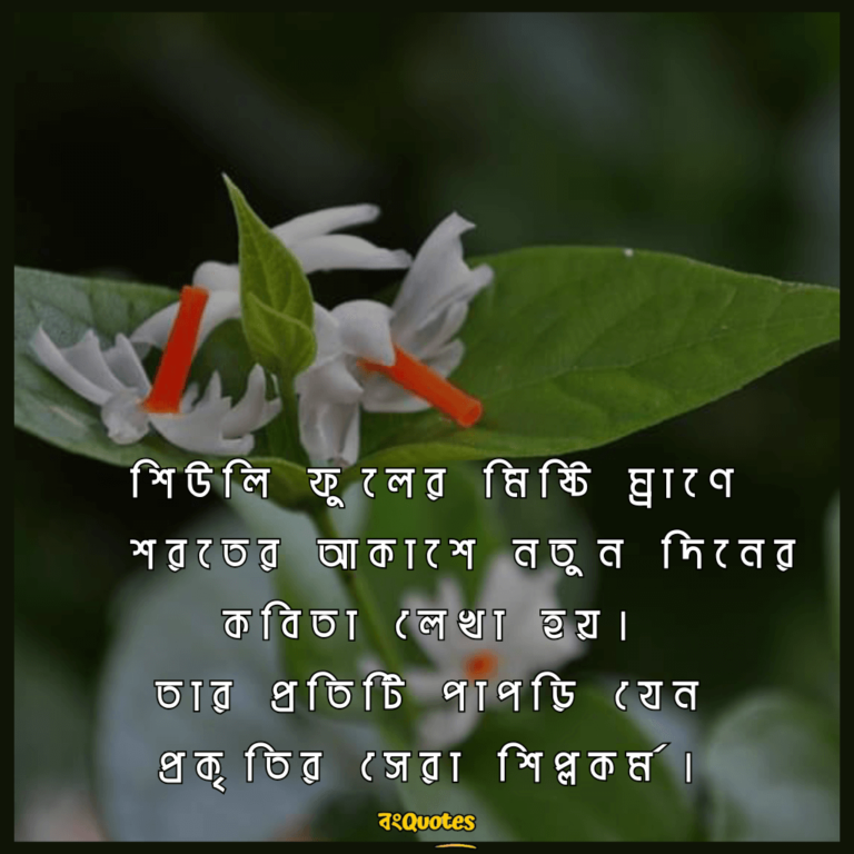 95+শিউলি ফুল নিয়ে উক্তি, Best quotes about Shiuli flower in Bengali